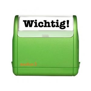 Modico Stempel stempeln mit integriertem Farbkissen Spruchstempel